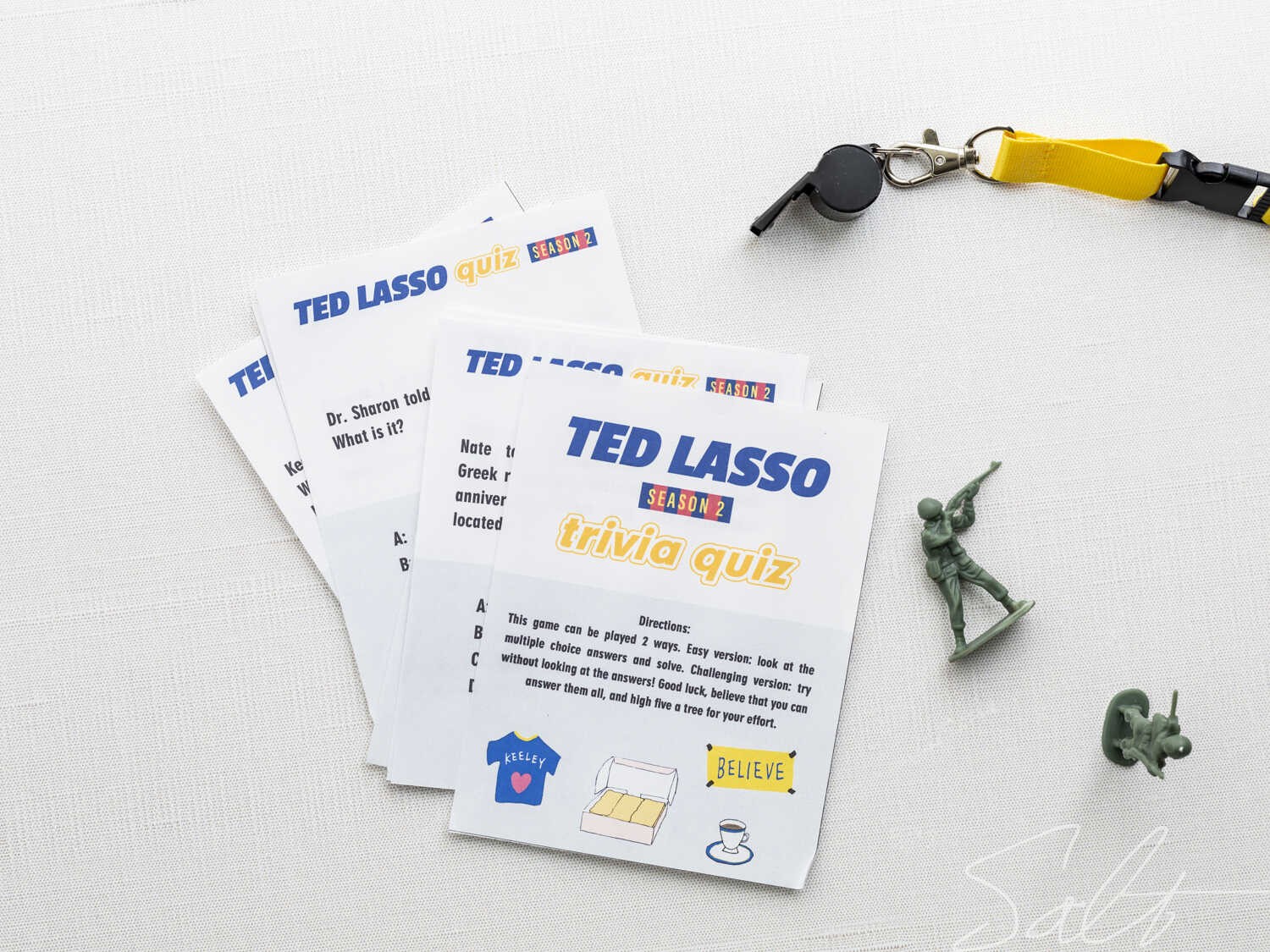Ted Lasso Season 3 Party & Trivia quiz download - Salt Harvest Creatives